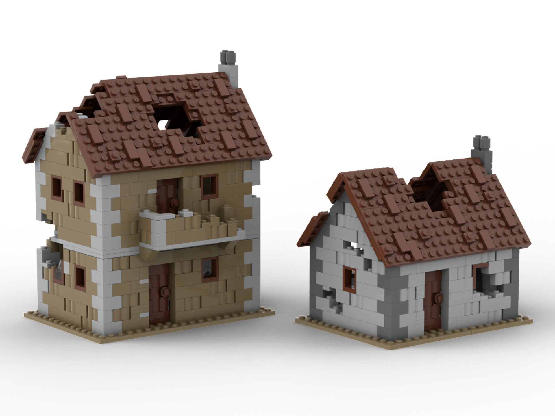 Damaged Buildings - Instructions Only – JD Brick